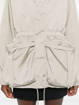 Wardrobe.NYC Drawstring Zip-up Parka - Neutrals