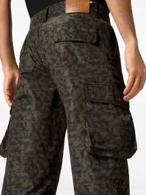 Philipp Plein Camouflage Cargo Trousers