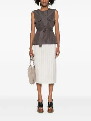 P.a.r.o.s.h Sleeveless Top With Belt - Grey