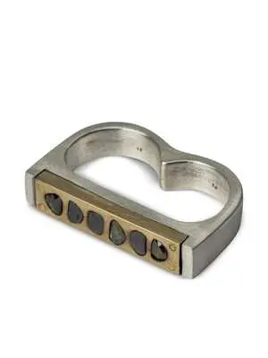 PARTS OF FOUR Plate Double Ring - Silver