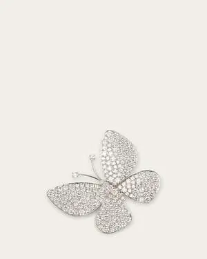 MIO HARUTAKA 18k Butterfly Diamond Earring - White Gold