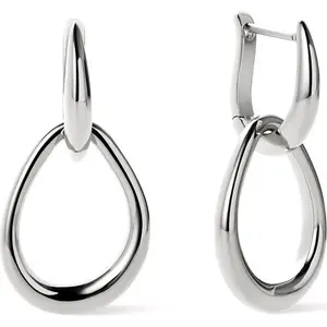 ANA LUISA Double-ring Drop Earrings - Silver