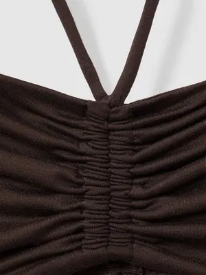 REISS Solare Ruched Halterneck Top