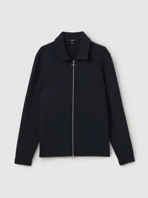 REISS Hudson Textured Zip-through Overshirt