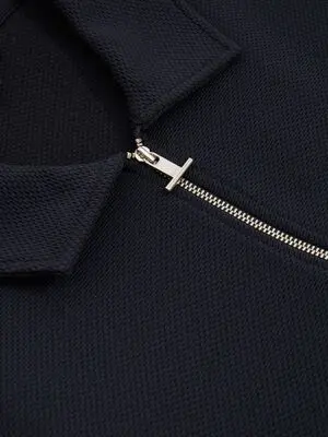 REISS Hudson Textured Zip-through Overshirt