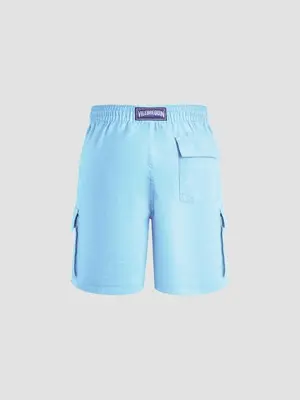 Vilebrequin Linen Cargo Swim Trunks - Blue