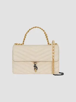 Rebecca Minkoff Edie Mini Leather Crossbody Bag - Chantilly