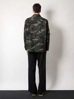 Valentino Garavani Cotton Jacket With Camouflage Motif