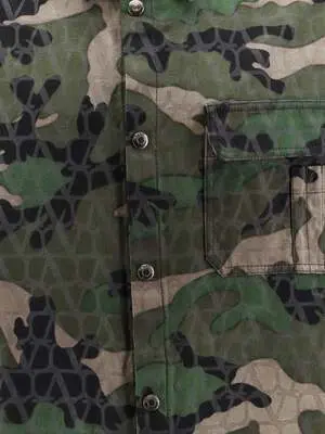 Valentino Garavani Cotton Jacket With Camouflage Motif