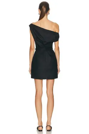 Unknown Linen Off The Shoulder Mini Dress