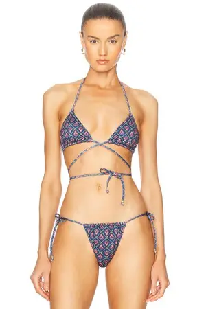 BANANHOT Bell Bikini Top - Dark Royal