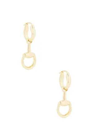 Gucci Horsebit Hoop Earrings - Yellow Gold