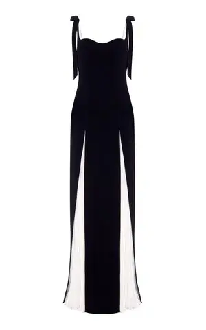 MARMAR HALIM Silk Crepe-chiffon Gown