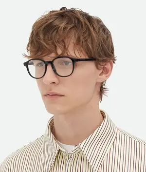 Bottega Veneta Classic Panthos Eyeglasses - Black/transparent
