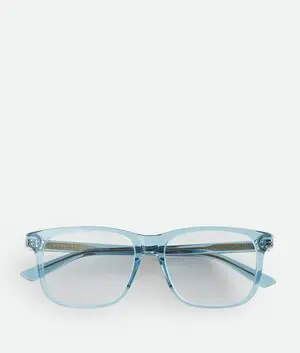 BOTTEGA  VENETA Bottega Veneta Square Eyeglasses - Light Blue/transparent
