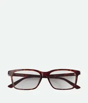 BOTTEGA  VENETA Bottega Veneta Rectangular Eyeglasses - Havana/transparent