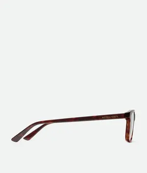 Bottega Veneta Classic Rectangular Eyeglasses - Havana/transparent