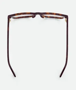 Bottega Veneta Classic Rectangular Eyeglasses - Havana/transparent