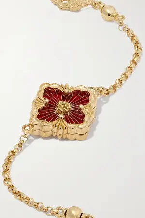 Buccellati Opera Tulle 18-karat And Enamel Bracelet