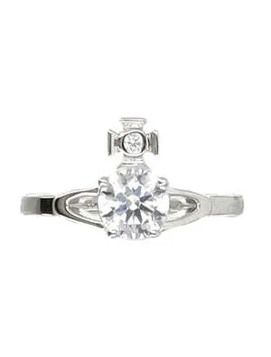 VIVIENNE WESTWOOD Reina Petite Ring - Platinum / White Cz