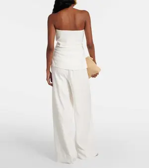 SIR. Dorian Linen-blend Tube Top - White