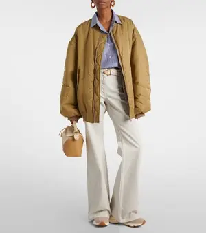 TOD'S Leather-trimmed Knit Sneakers - Beige