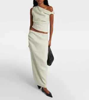 SIR. Iris Asymmetric Linen Maxi Skirt