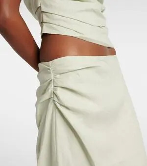SIR. Iris Asymmetric Linen Maxi Skirt