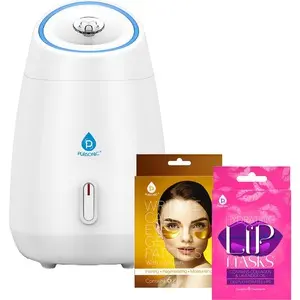 PURSONIC Deluxe Facial Steamer With 6 Soothing Eye Masks & 6 Nourishing Lip Masks - Multicolor