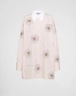 Prada Printed Poplin Shirt Dress