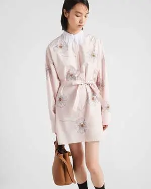 Prada Printed Poplin Shirt Dress