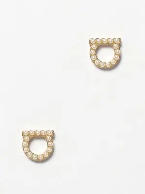 FERRAGAMO Jewel Stud Earrings - Gold