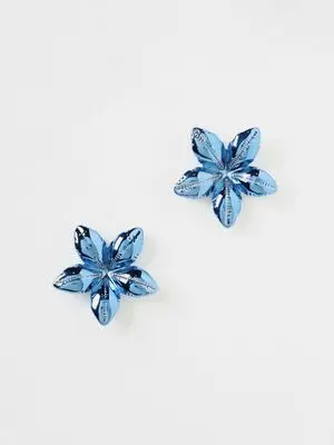 Marni Flower Earrings - Cobalt
