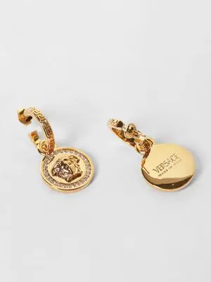 Versace Medusa Coin Drop Earrings