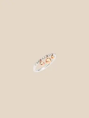 DODO Bollicine Ring In With 9 Kt Rose Gold Spheres