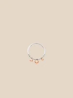 DODO Bollicine Ring In With 9 Kt Rose Gold Spheres