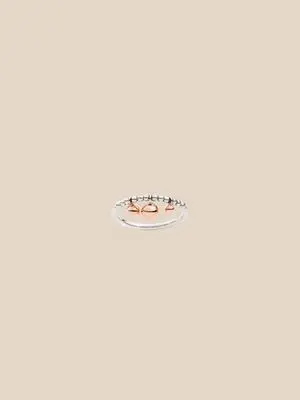 DODO Bollicine Ring In With 9 Kt Rose Gold Spheres