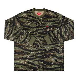 Supreme Small Box Long-sleeve Tee In Tigerstripe Camo - Green