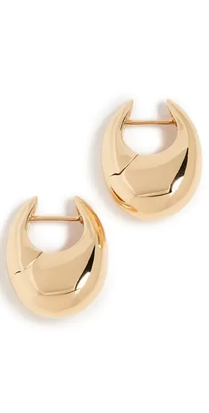 ANNIKA INEZ Large Sloping Hinge Hoop Earrings - Gold