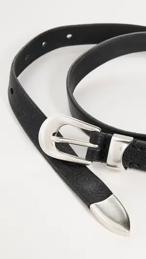 Our Legacy Leather Belt - Black Leather