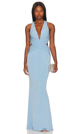 Katie May X Revolve Secret Agent Gown - Blue