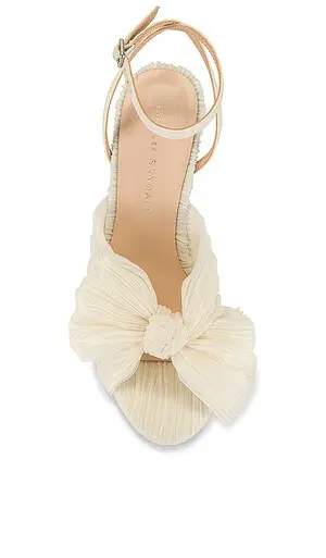 LOEFFLER RANDALL Camellia Pleated Bow Heel - White