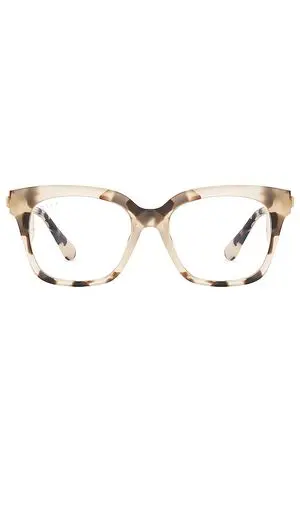 DIFF EYEWEAR Bella Xs Blue Light Eyeglasses - Brown