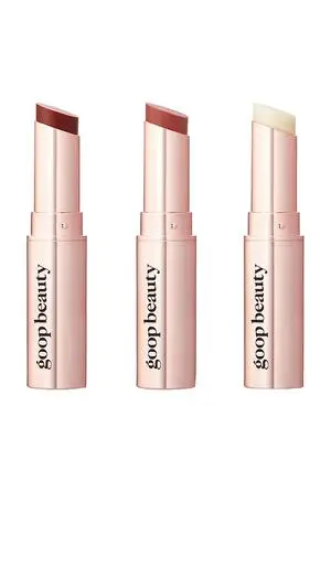 Goop Beautygenes Clean Nourishing Lip Balm Trio, Rose + Garnet - Multi