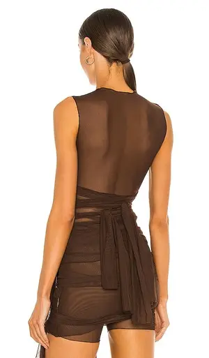KIM SHUI Jersey Tie Top