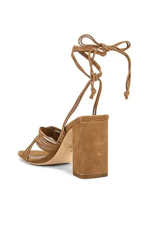 Raye Gian Strappy High Heel Sandals With Tie Ankle Wrap