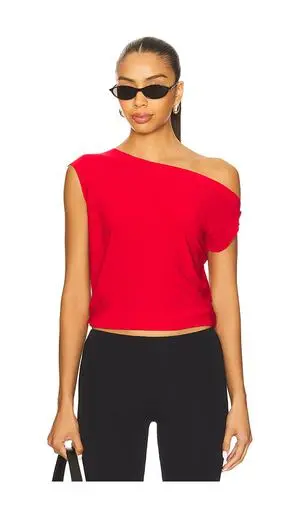 Norma Kamali X Revolve Drop Shoulder Top - Red