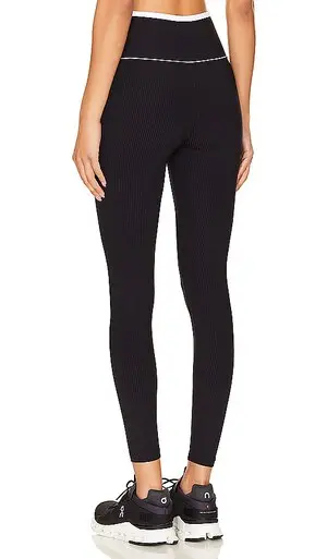 Year Of Ours Ribbed Two Tone Veronica Legging In . Also - Black