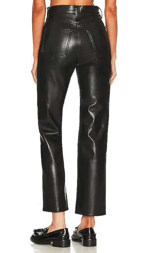 AGOLDE Faux Leather Fitted 90's - Black