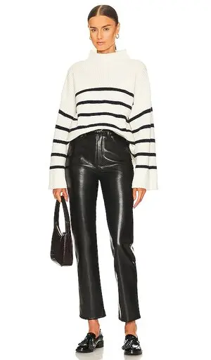 AGOLDE Faux Leather Fitted 90's - Black